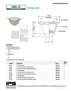 SPEC_ABA_PVC-Floor-Sink_60527 - IPS Plumbing